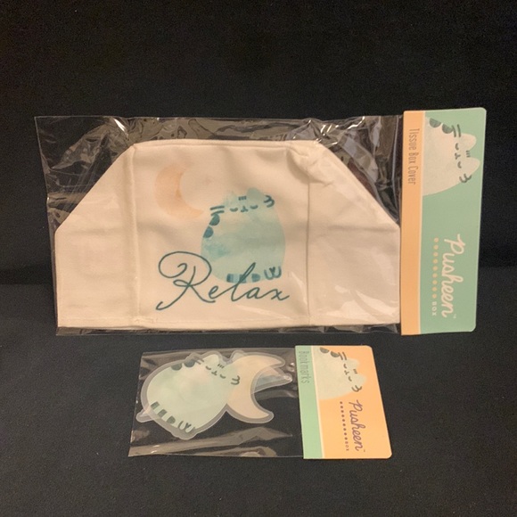 Pusheen | Accessories | Pusheen Tissue Box Cover And Bookmarks Bundle ...